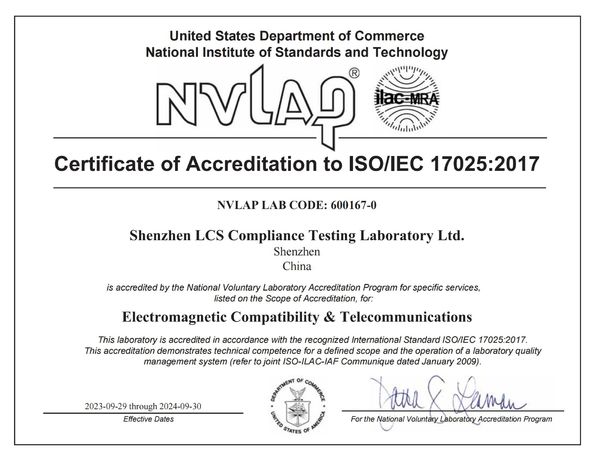 China Shenzhen LCS Compliance Testing Laboratory Ltd. quality control