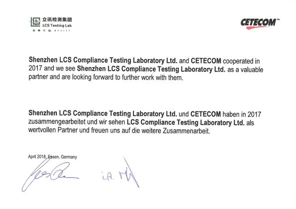 China Shenzhen LCS Compliance Testing Laboratory Ltd. quality control